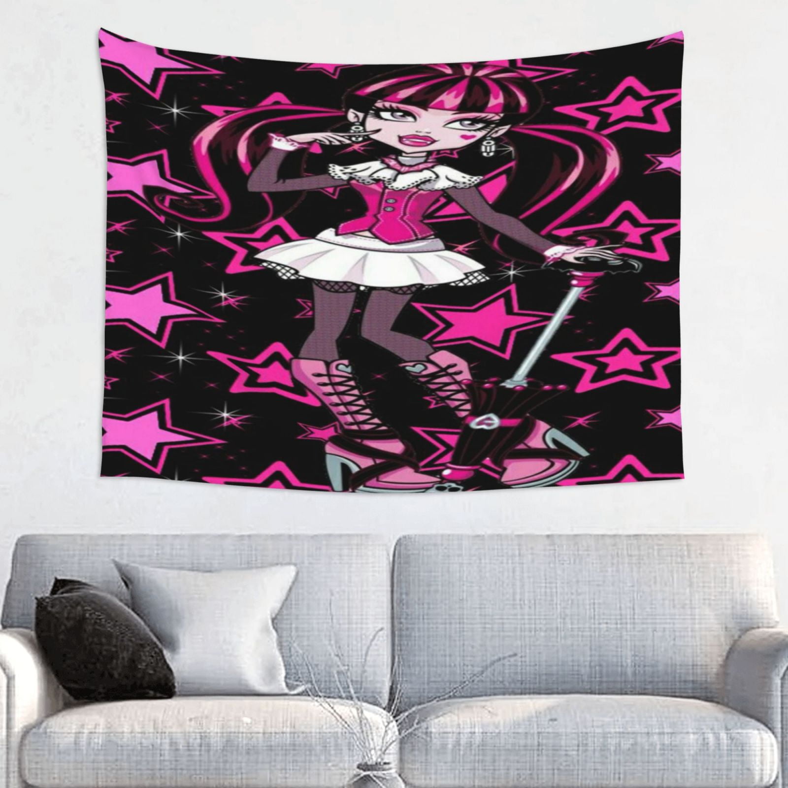 Mon-Ster High Wall Tapestry Anime Poster For Bedroom Aesthetics Funny ...