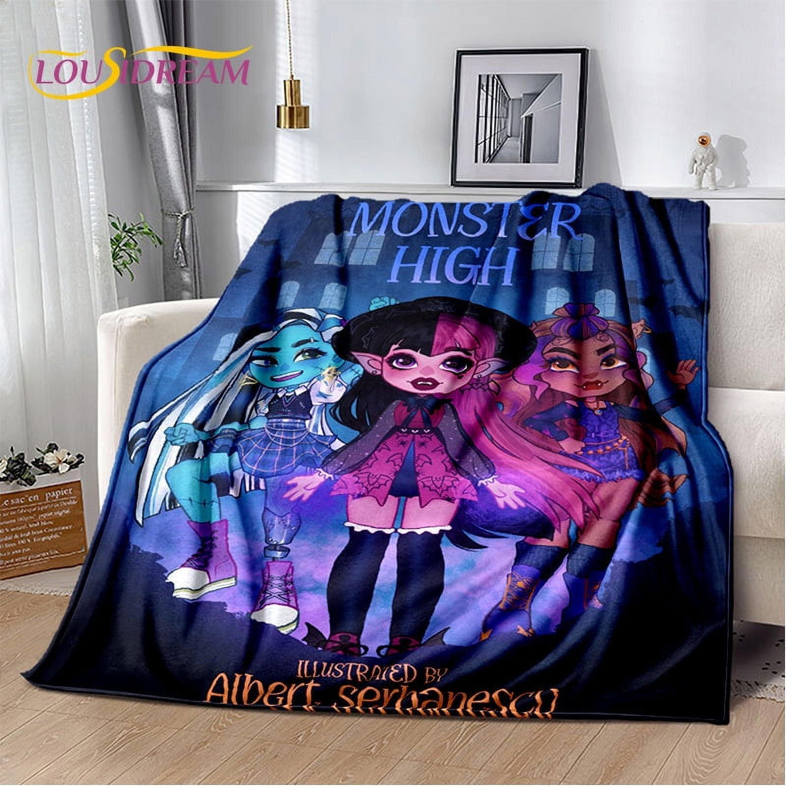 Mon-ster High Draculaura Vampire Cartoon Soft Plush Blanket,Flannel ...