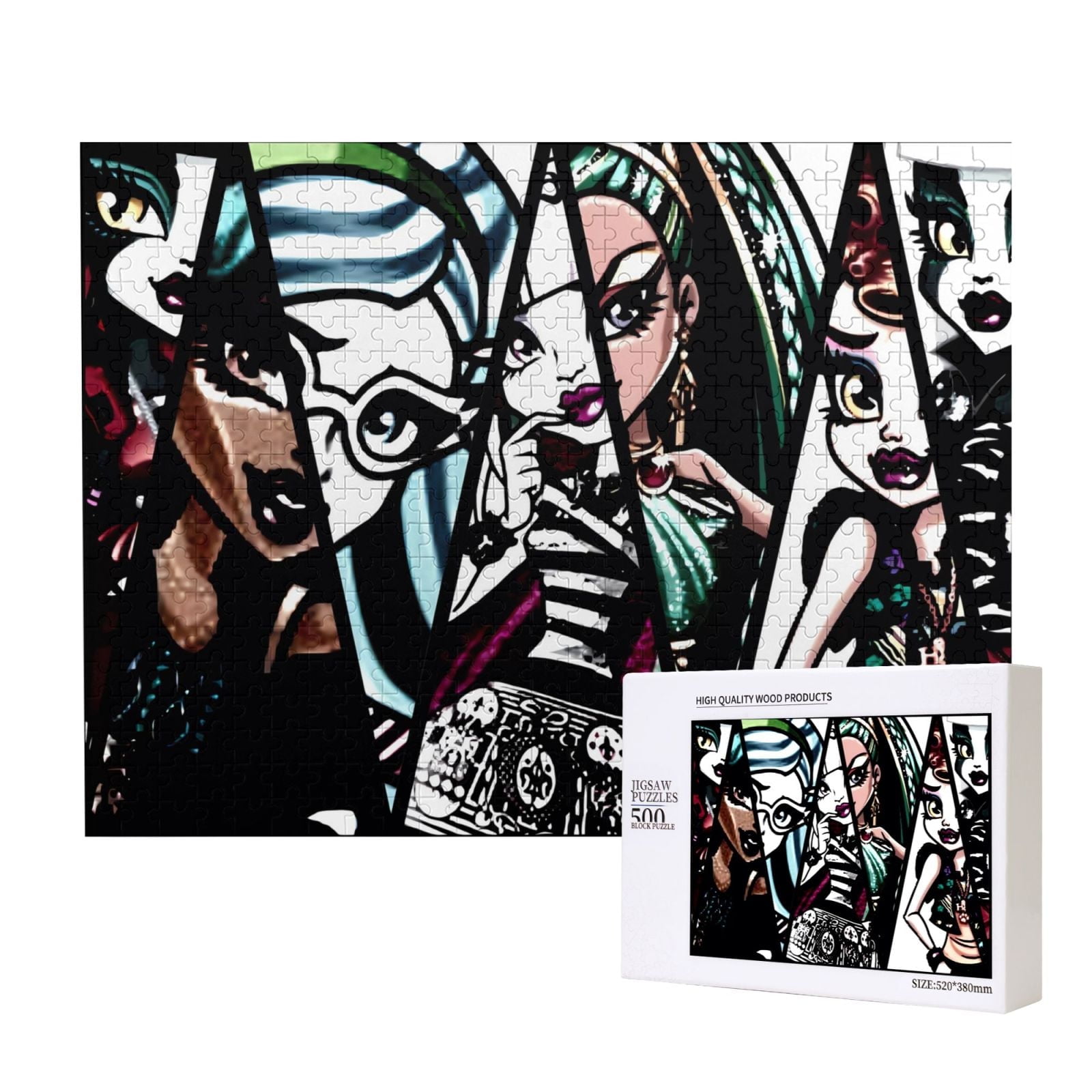 Mon-ster High Print Jigsaw Puzzle for Adults and Family Challenging ...