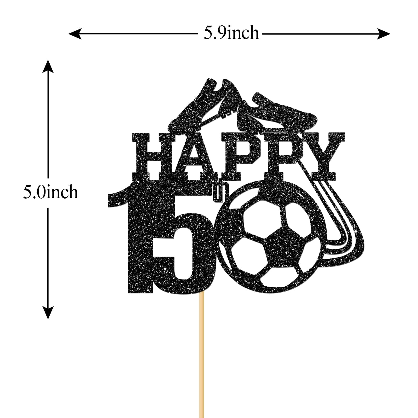 MonMon & Craft AJH3 Soccer 15th Birthday Cake Topper/Sport Theme Soccer ...