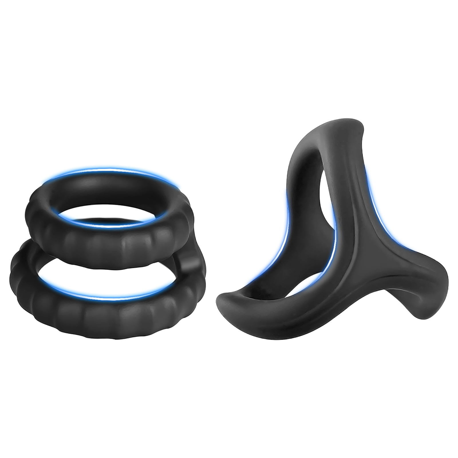 MonNn 2 Pack Adult Double Ring and Scissors Lock Ring Delay Sexy Toys ...