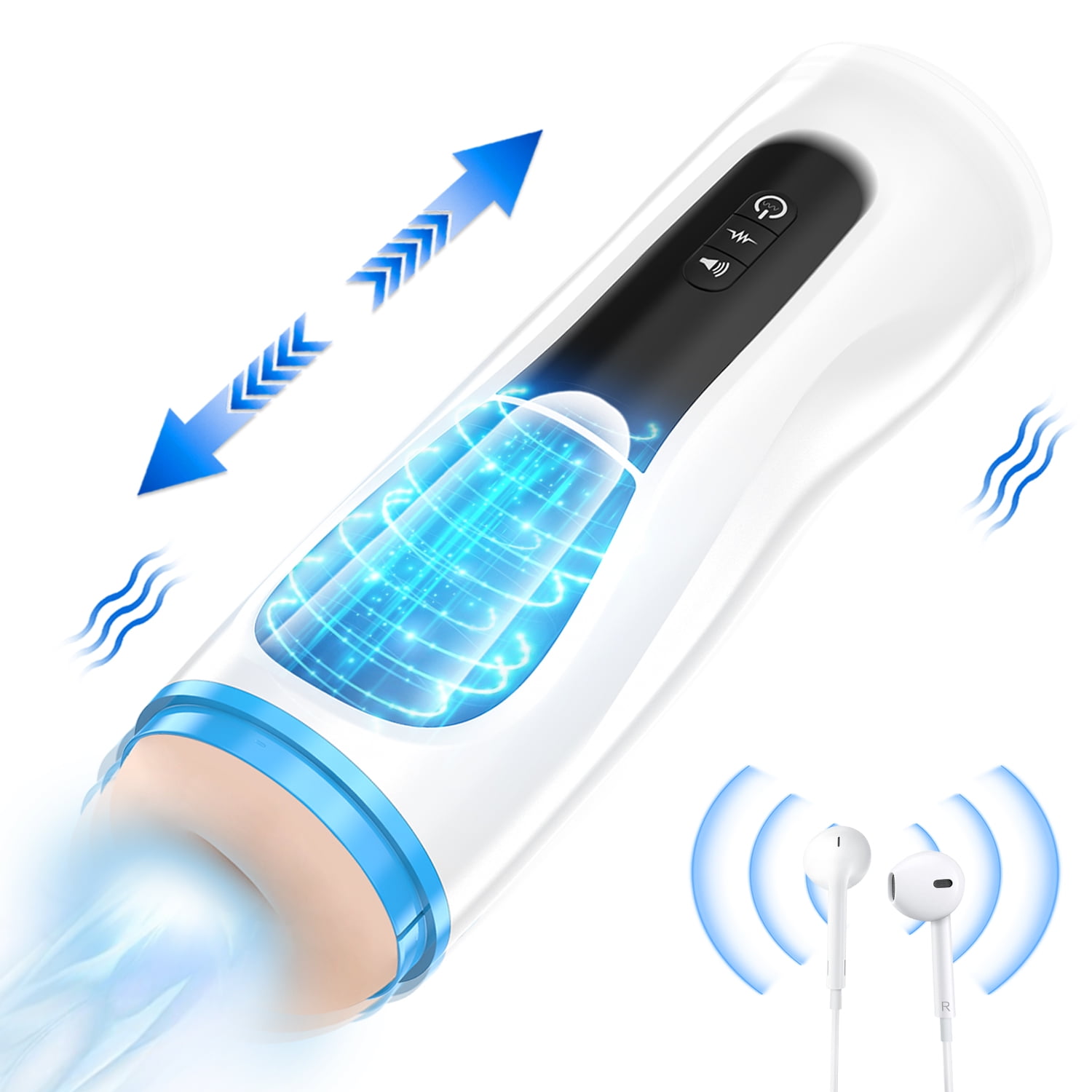 MonNn Automatic Male Masturbator Cup with 7 Vibration & Thrusting Modes, Voice System for ...