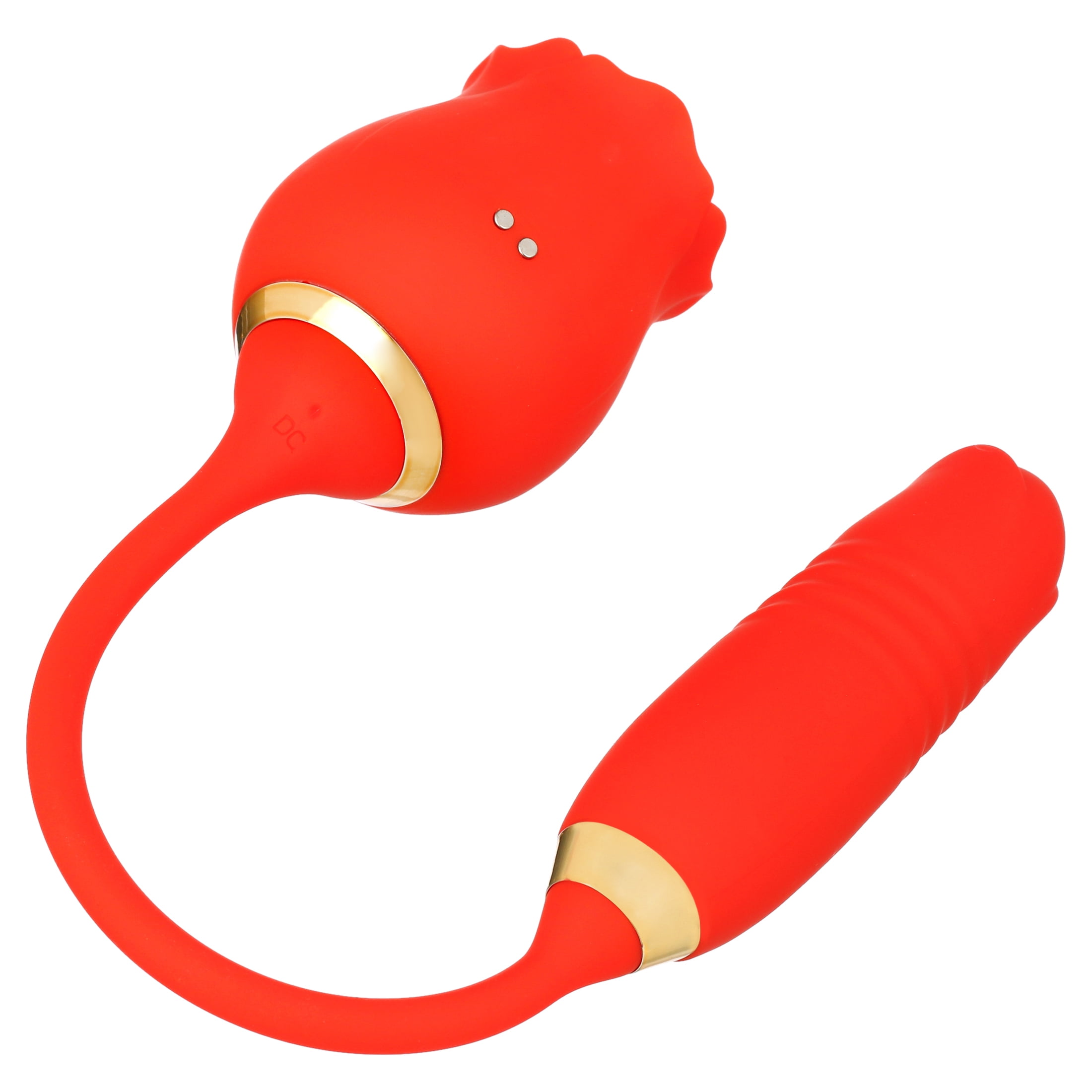 Monnn Rose Toy Vibrator For Women 3 In 1 Clitoral Stimulator Tongue Licking And Vibrating