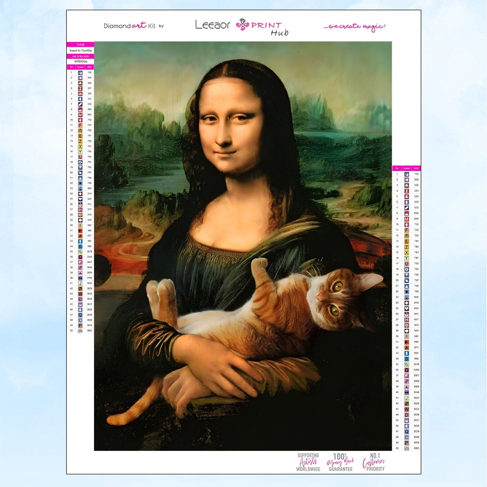 Mona Lisa Diamond Painting Embroidery Famous Painting 5d Diy Mosaic Van ...