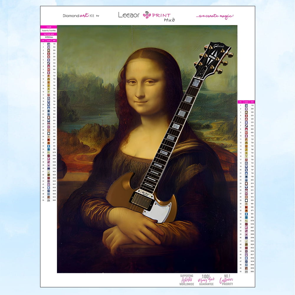 Mona Lisa Diamond Painting Embroidery Famous Painting 5d Diy Mosaic Van ...