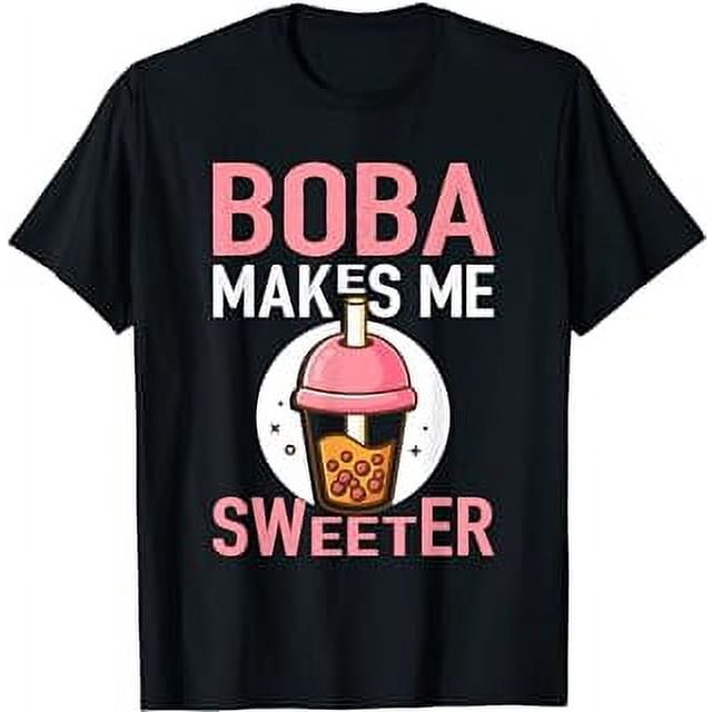 Mona Lisa Drinks Bubble Boba Tea Milk T-Shirt - Walmart.com