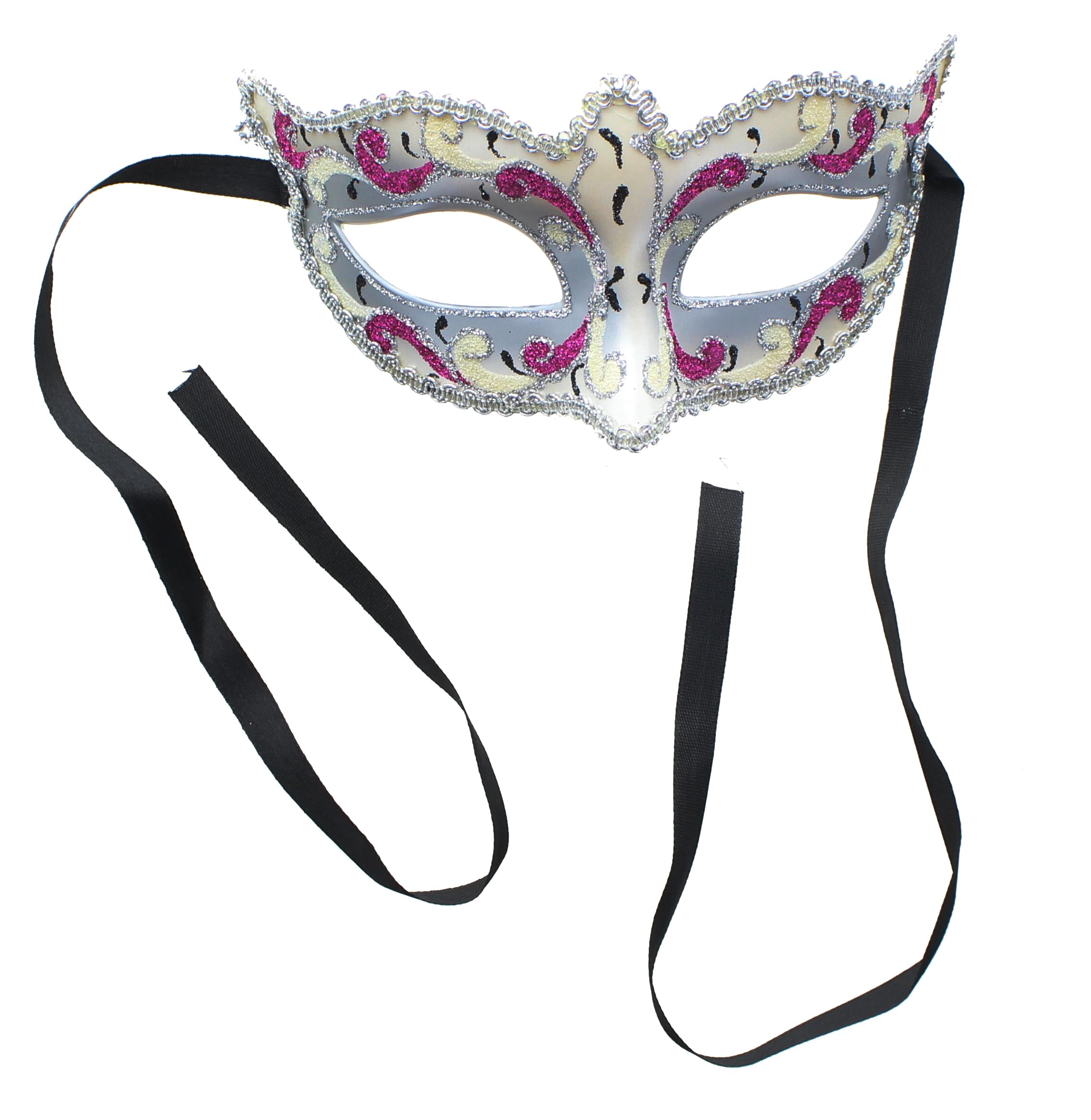 Mona Lisa Eye Costume Mask: Silver/Pink - Walmart.com