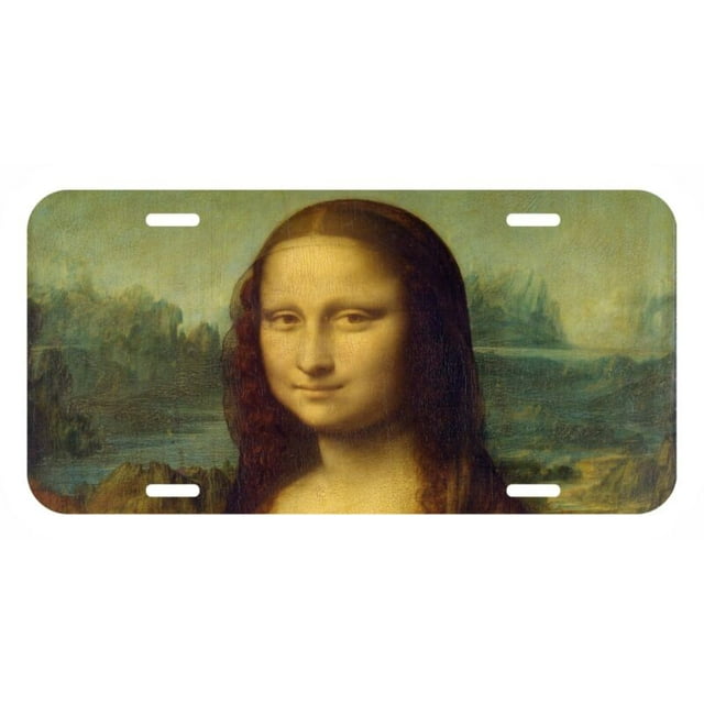 Mona Lisa Mona-Lisa USA Metal Black License Plate holder tag - Aluminum ...