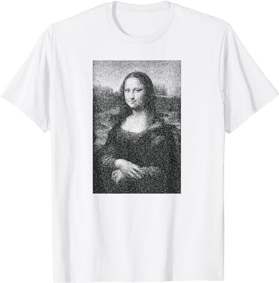 Mona Lisa TShirt Pen Stippled Portrait Artwork 100,000 Dots - Walmart.com