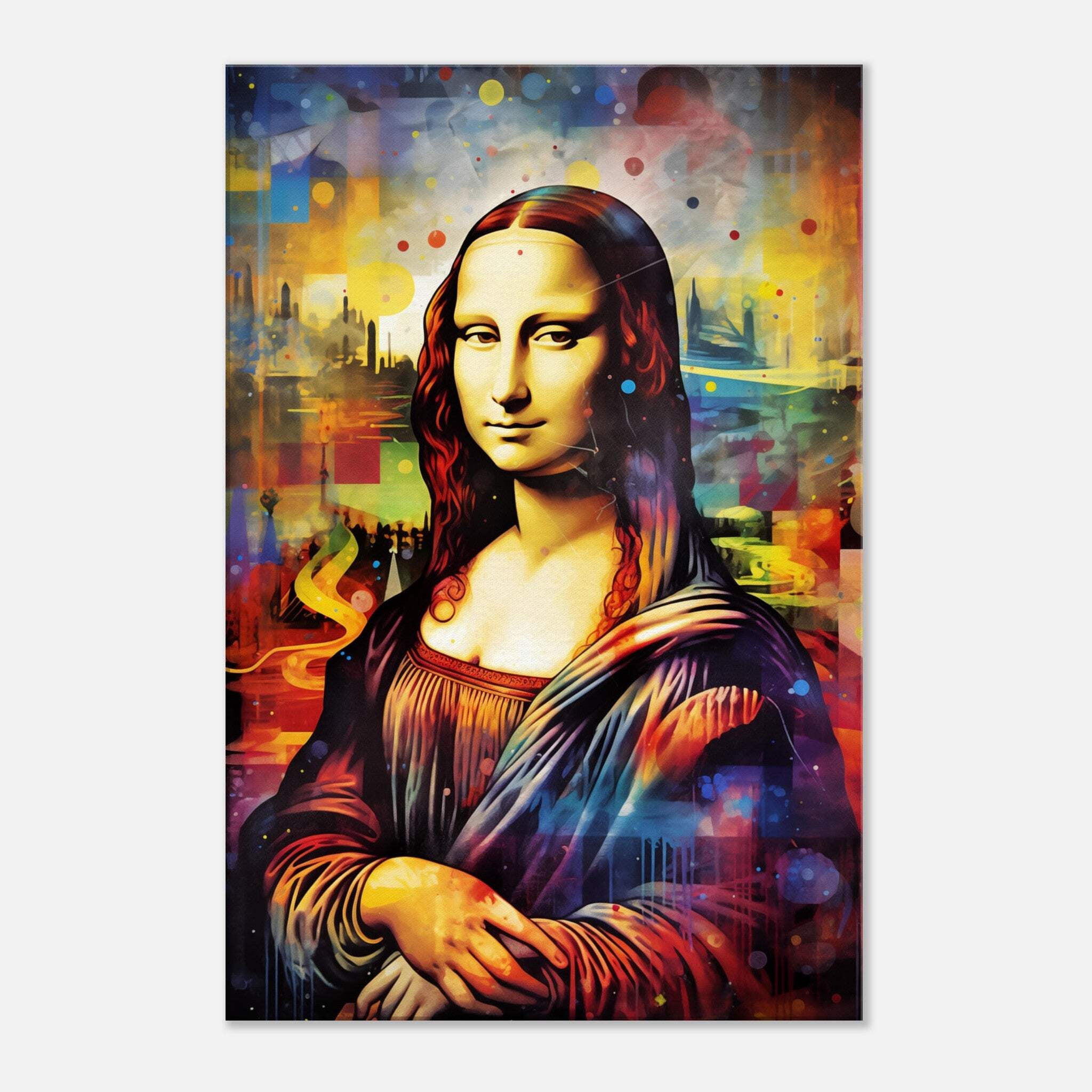 Mona Lisa Watercolor Abstract Canvas – Iconic Beauty for Sophisticated ...