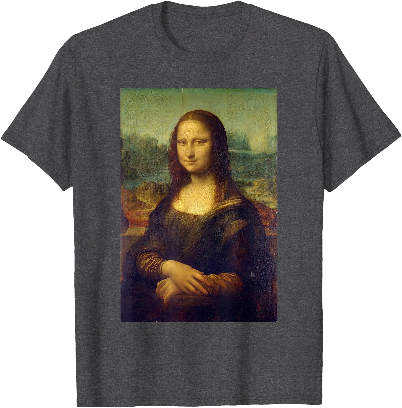 Mona Lisa by Leonardo da Vinci Softstyle Unisex T-Shirt,Dark Heather ...