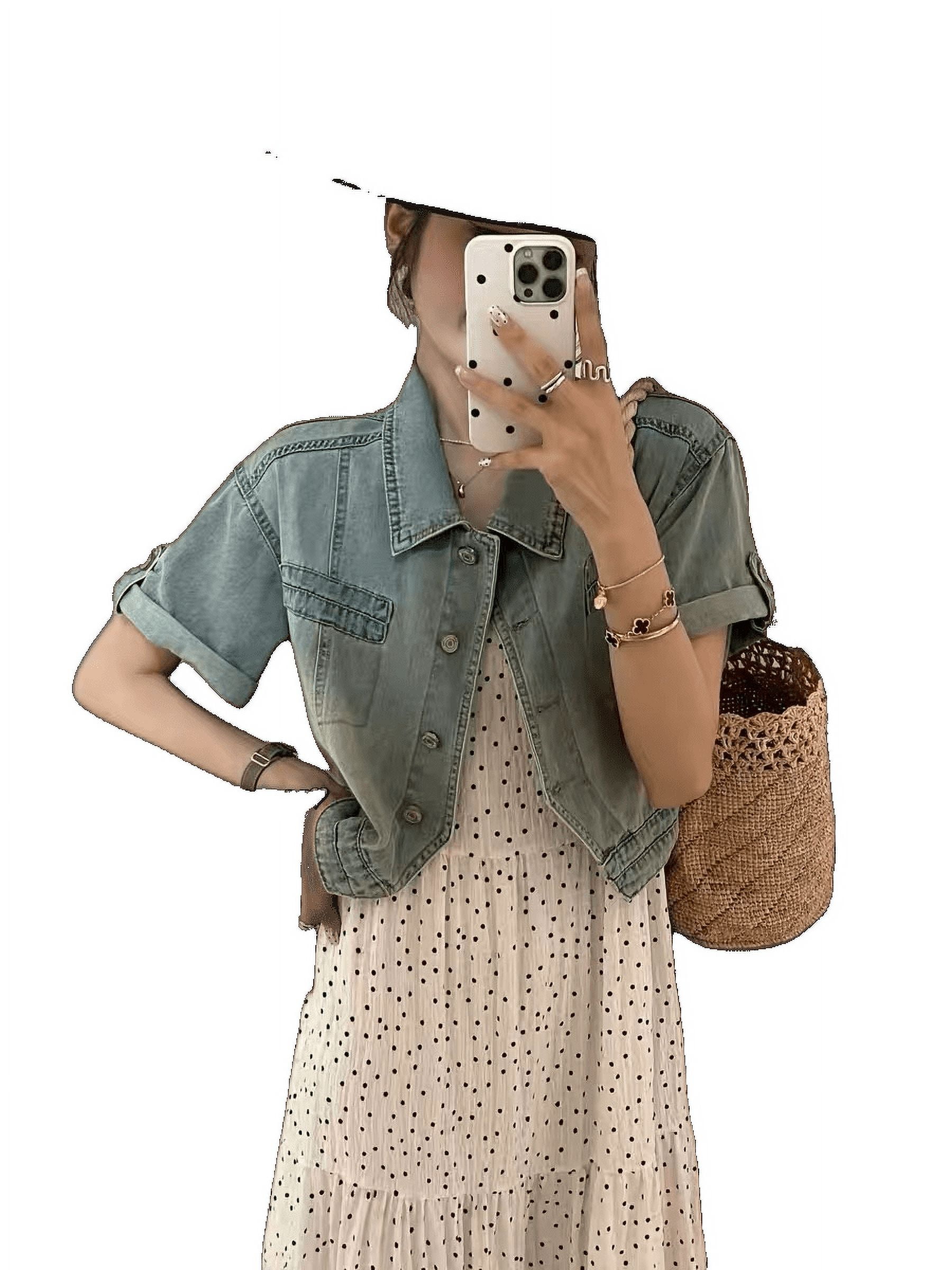 Mona Summer New Thin Soft Denim Jacket American High -End Atmosphere On ...