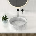 Monaco 17" Round Vessel Bathroom Sink in Marbled Grey - Walmart.com