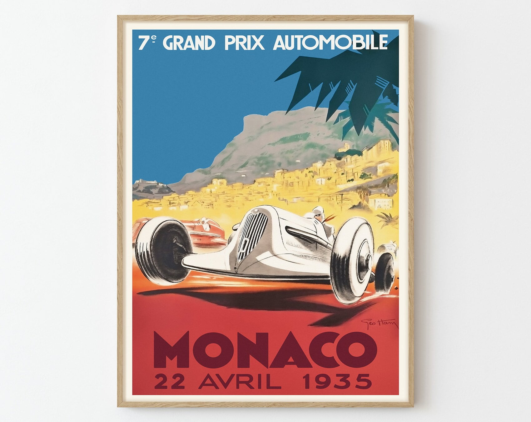 Monaco 1935 Car Race Vintage Ad Poster Fine Art Print | Home Decor ...