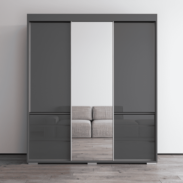 Echo mirrored three door wardrobe store