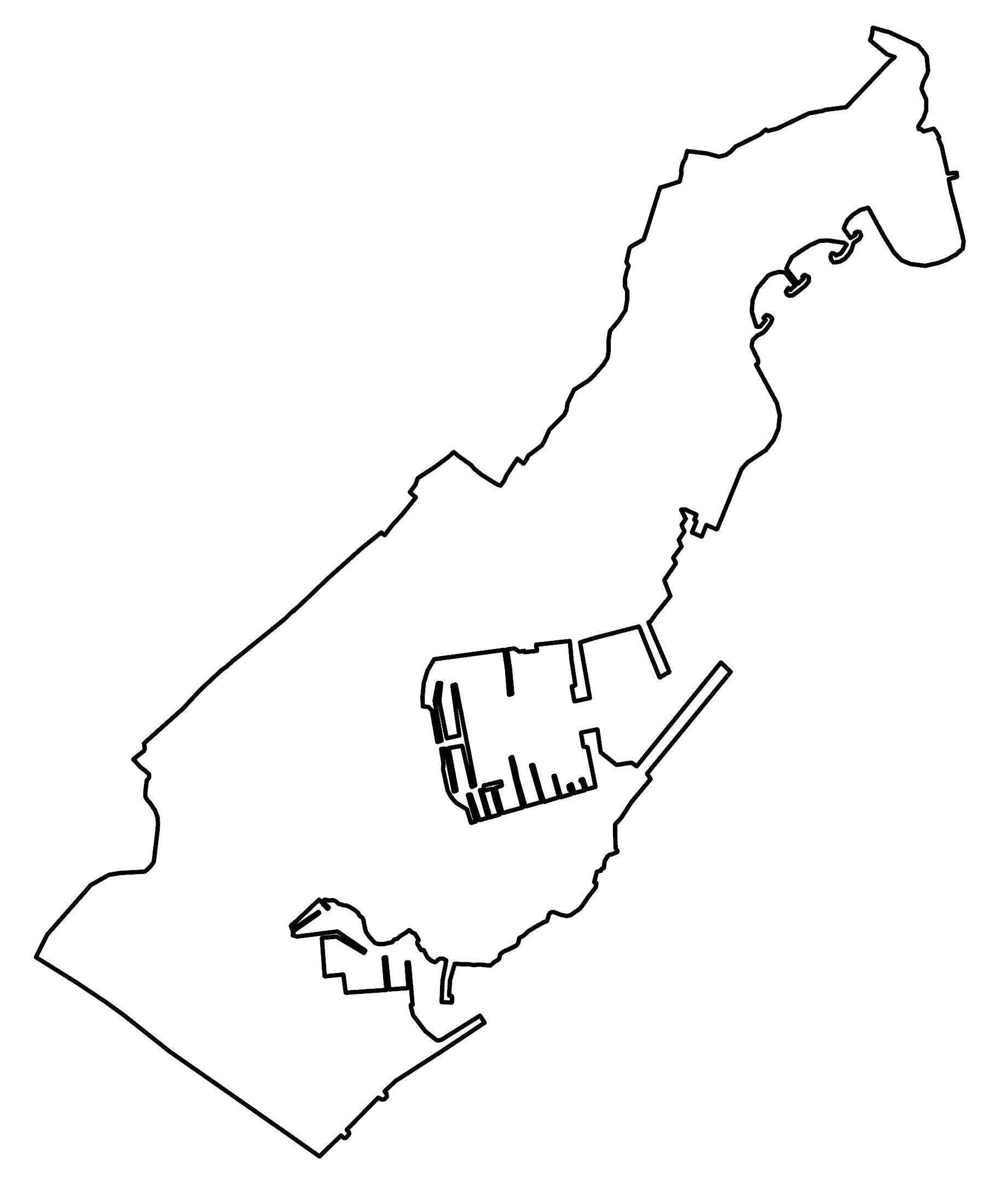 Monaco Blank Outline Map GLOSSY POSTER PICTURE PHOTO PRINT BANNER ...