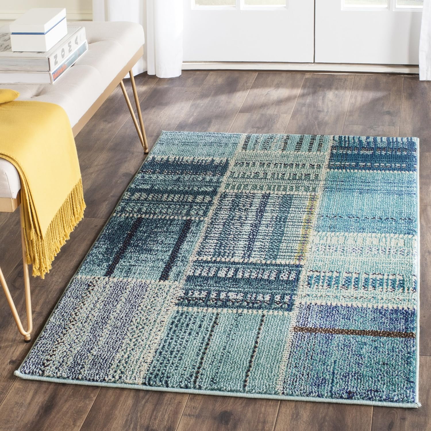 Monaco Collection Area Rug - 3' X 5', Multi, Modern Patchwork ...