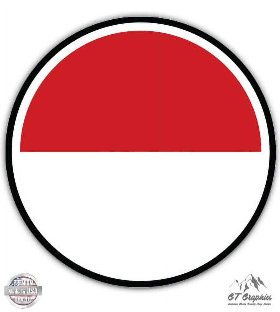 Monaco Flag - 12" Vinyl Sticker Waterproof Decal - Walmart.com