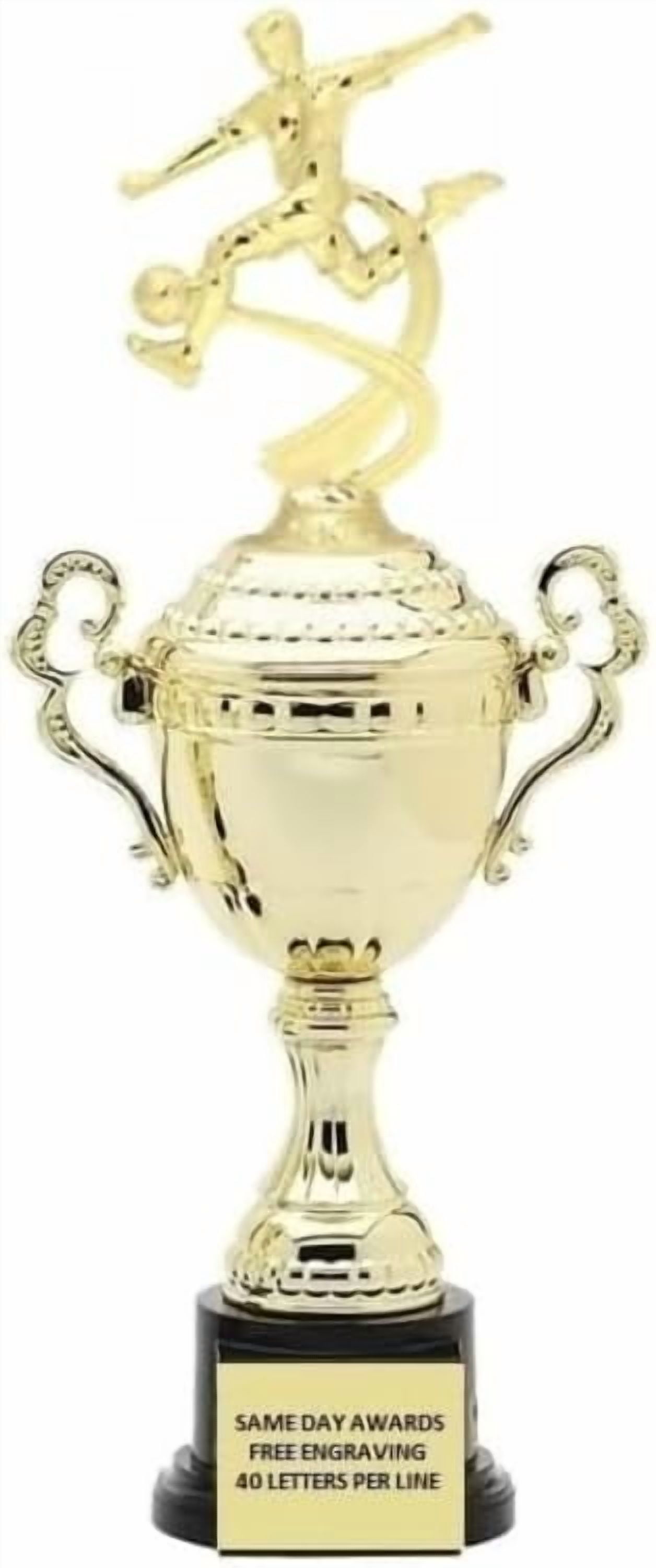 Monaco Gold Trophy Cup with Male/Female Figure - Engraving Included ...