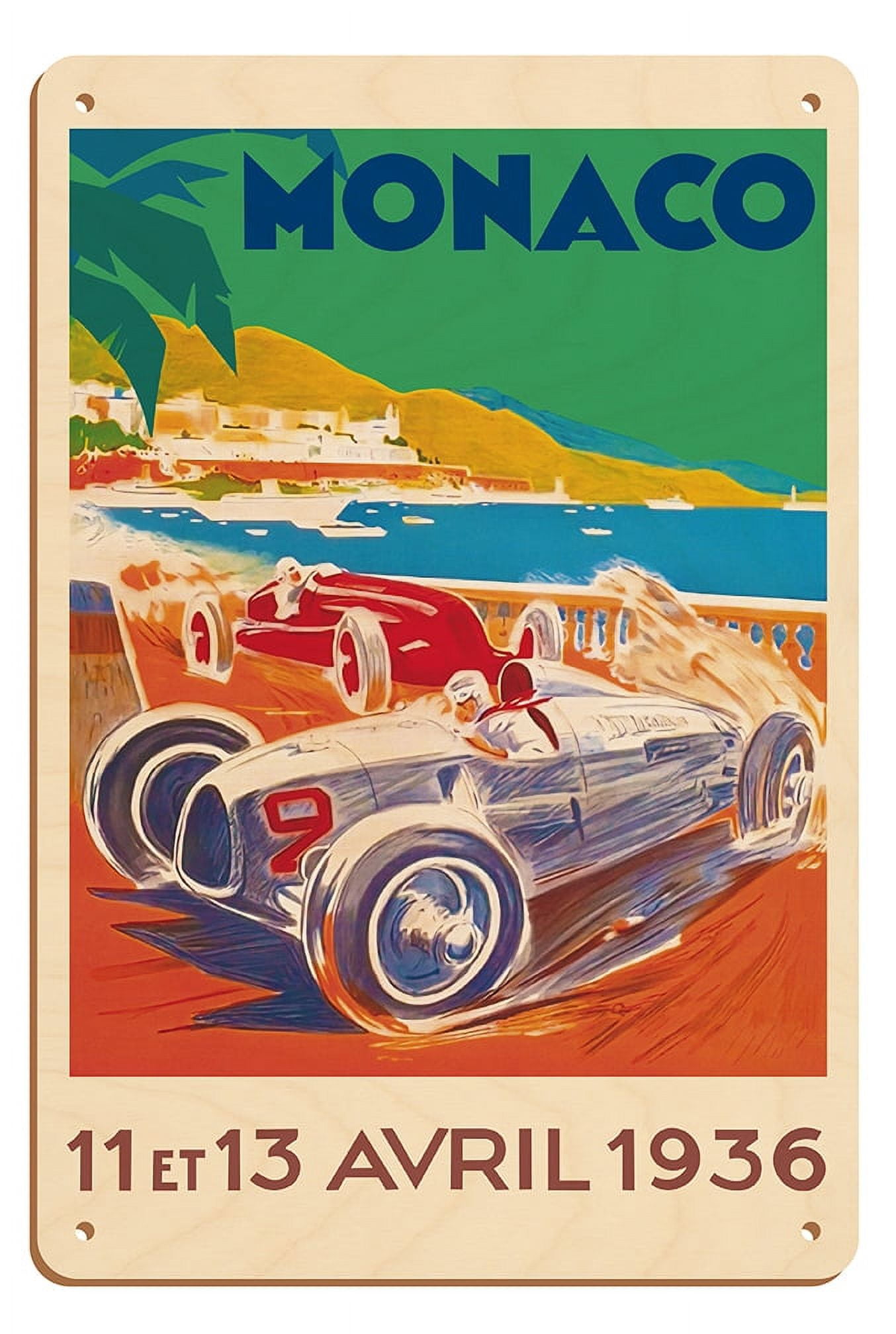 Monaco Grand Prix 1936 - Vintage Car Racing Poster by Géo Ham (Georges ...