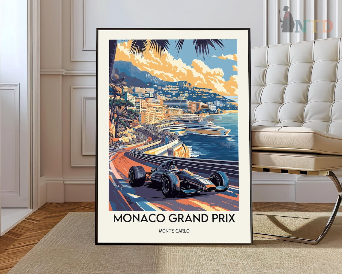 Monaco Grand Prix Poster, Monaco Grand Prixmonaco Grand Prix Print ...