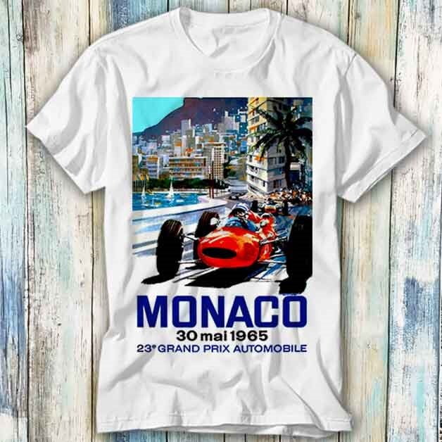 Monaco Grand Prix Race Vintage Auto Racing T Shirt Meme Gift Top Tee Unisex 1397 - Walmart.com