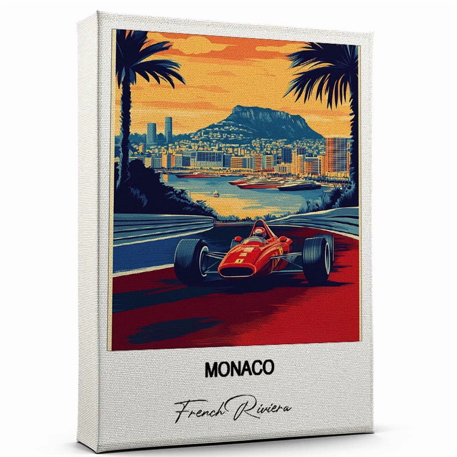 Monaco Travel Canvas Wall Art – Nature-Inspired Travel Decor with ...