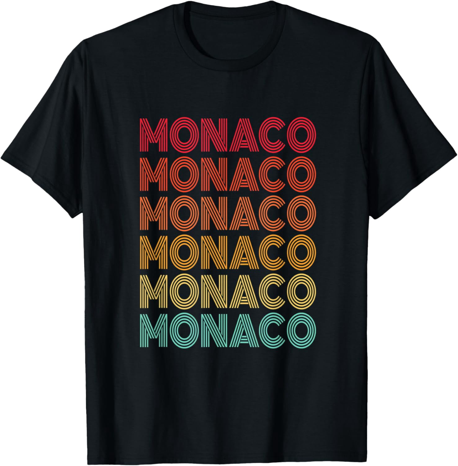 Monaco Vintage Letters T-Shirt - Walmart.com