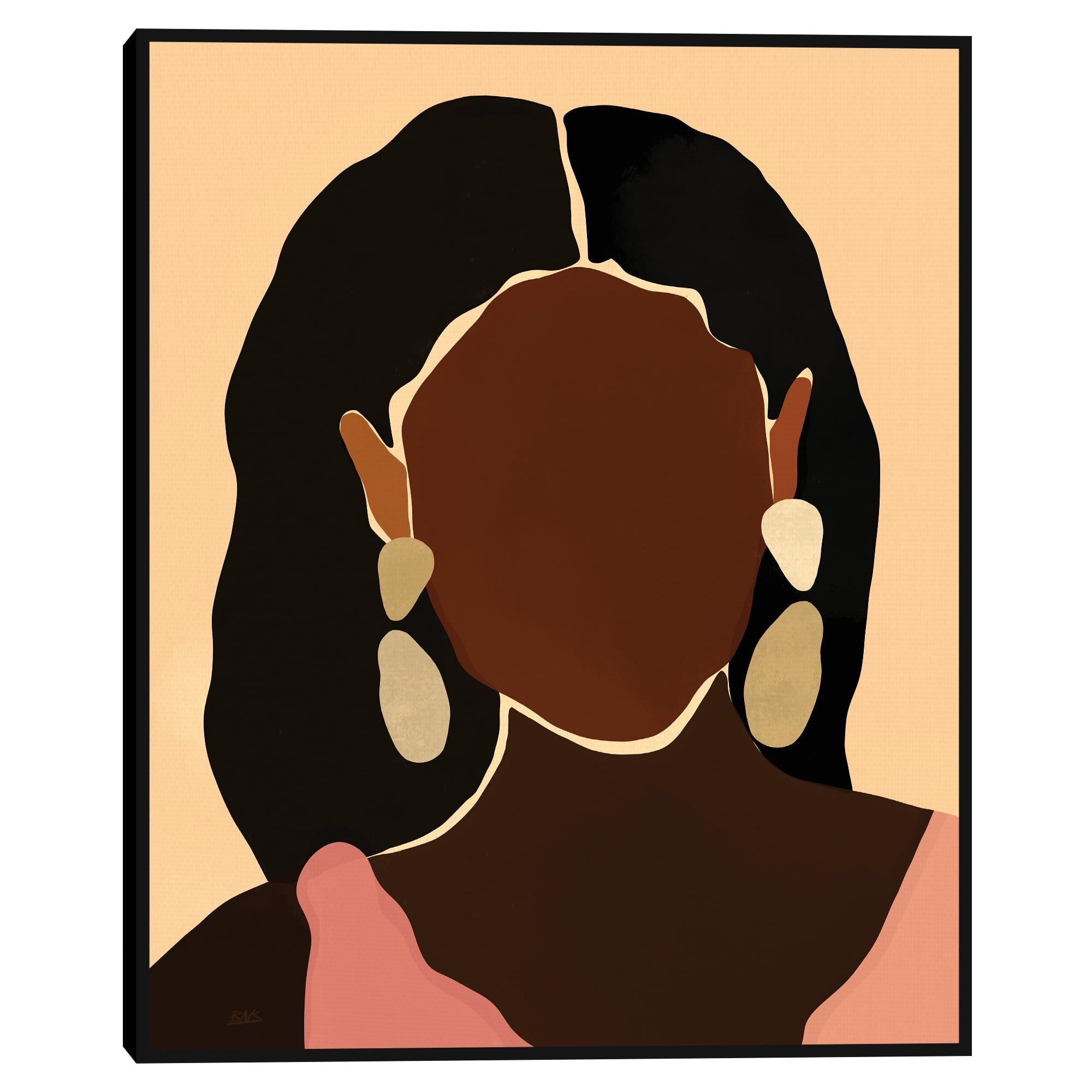 Nicole Monae Framed Canvas Art Print - Monae by Bria Nicole - Walmart.com