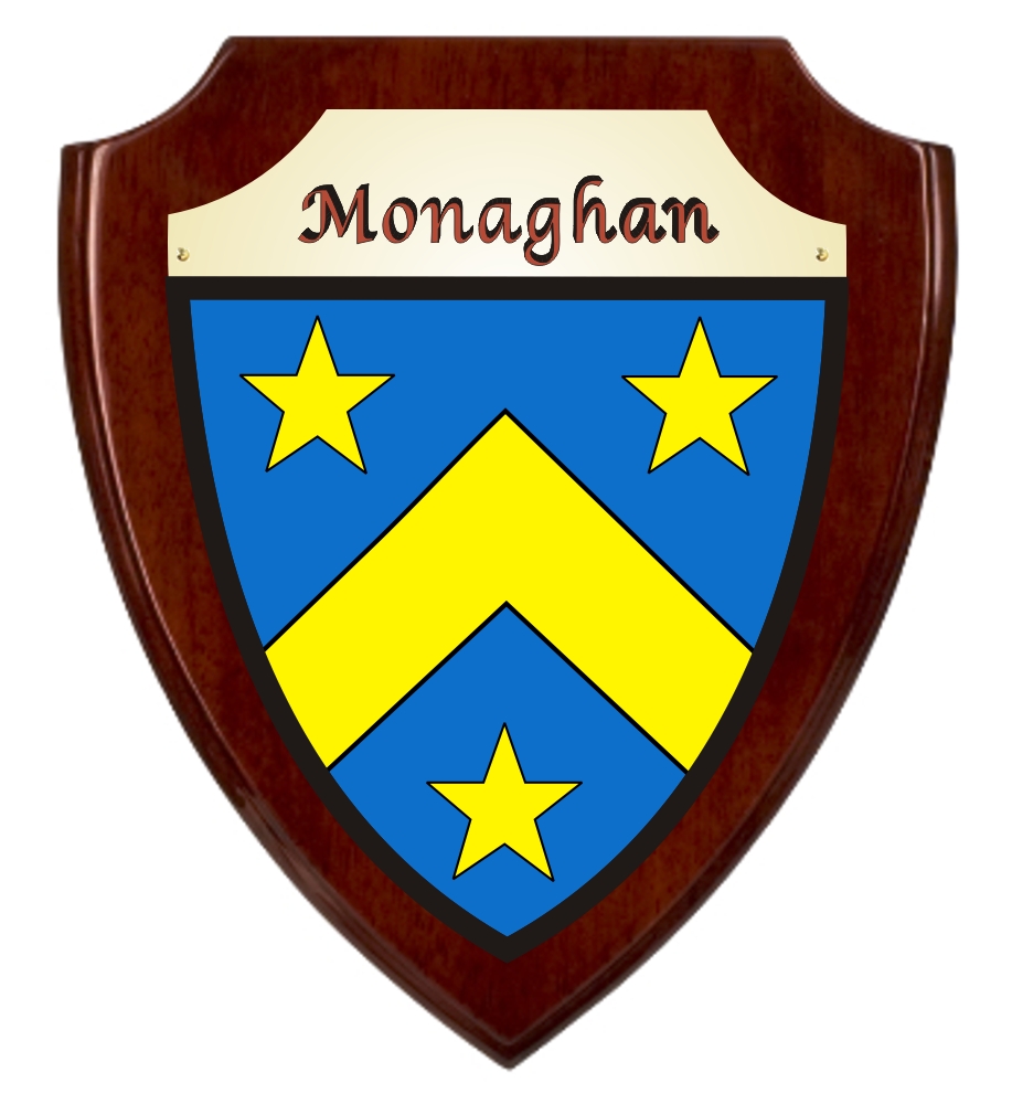 Monaghan Irish Coat of Arms Shield Plaque - Rosewood Finish - Walmart.com
