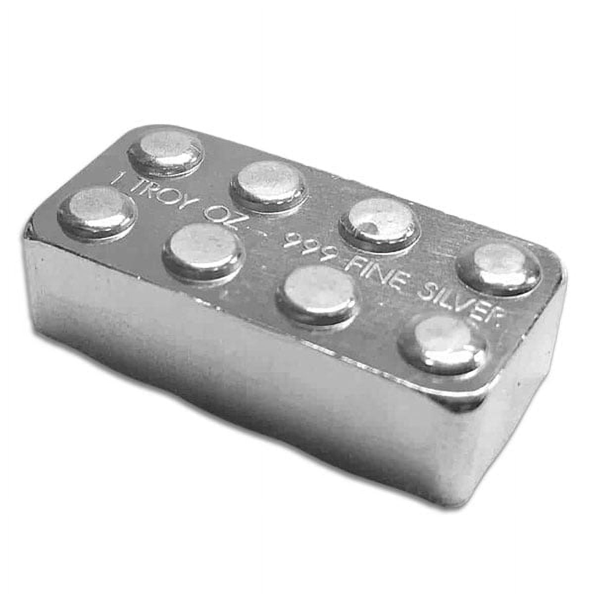 Monarch Building Block Bar - 1 oz .999 Pure Silver (2 x 4) - Walmart.com