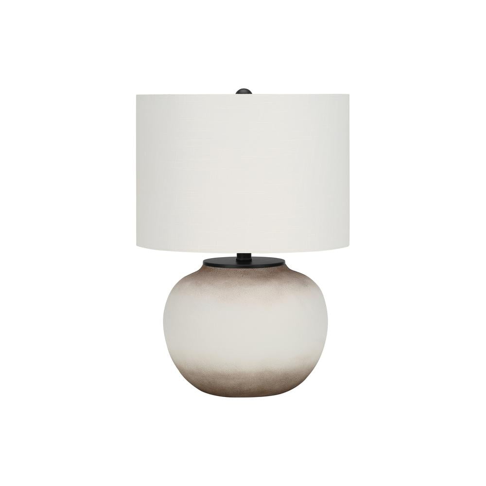 Lighting, 21"H, Table Lamp, Cream Ceramic, Ivory / Cream Shade, Modern ...