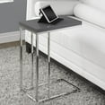 Monarch Accent Table Glossy Grey With Chrome Metal - Walmart.com