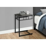 Monarch Accent Table Grey Marble / Charcoal Metal - Walmart.com