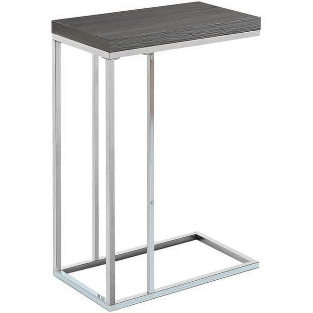 Monarch Accent Table Grey With Chrome Metal - Walmart.com