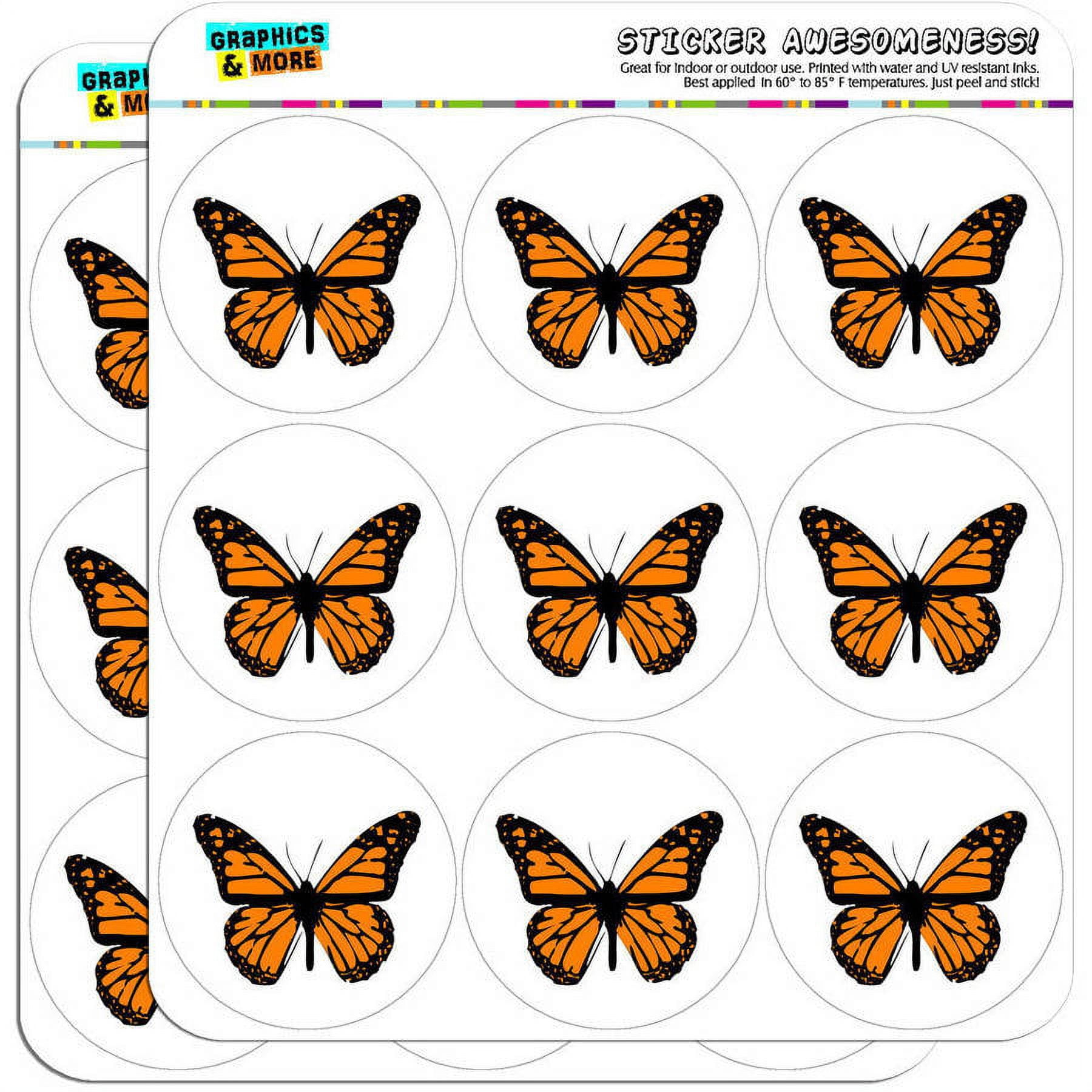 Monarch Butterfly 18 2" Planner Calendar Scrapbooking Crafting Stickers ...