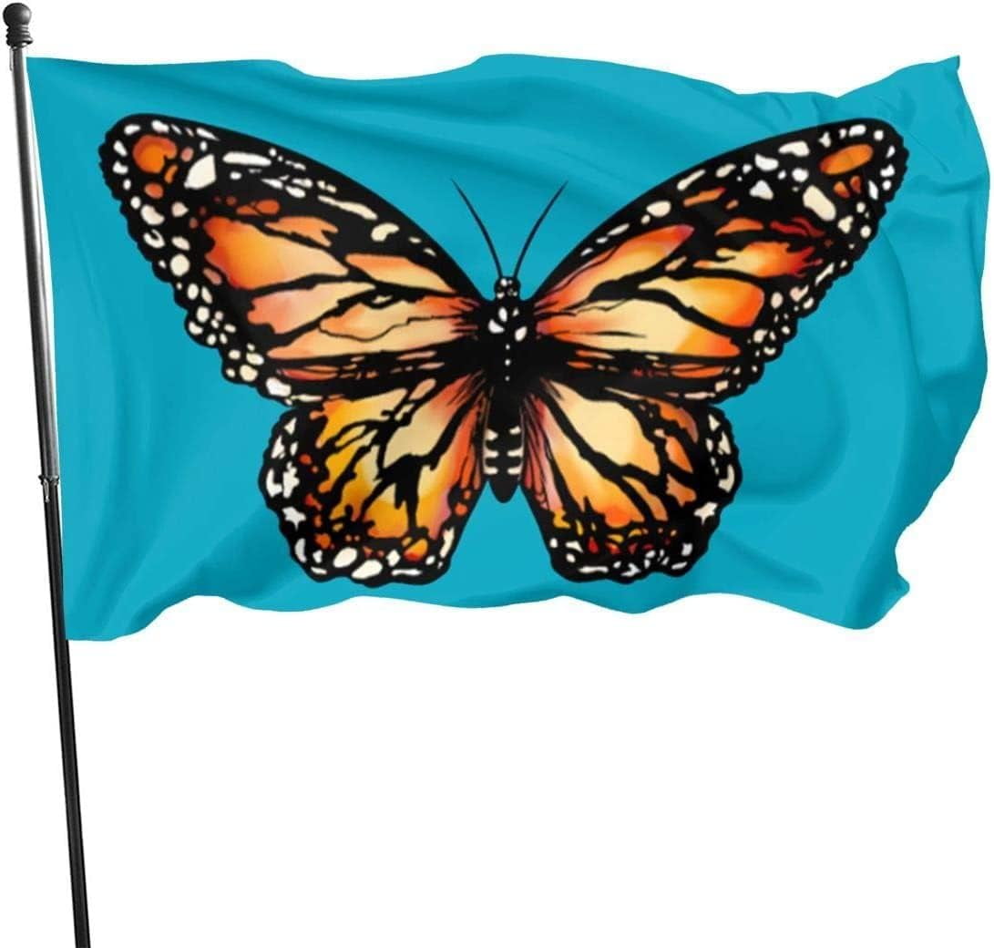 Monarch Butterfly American Banner Flags Garden Home Breeze Flag House ...