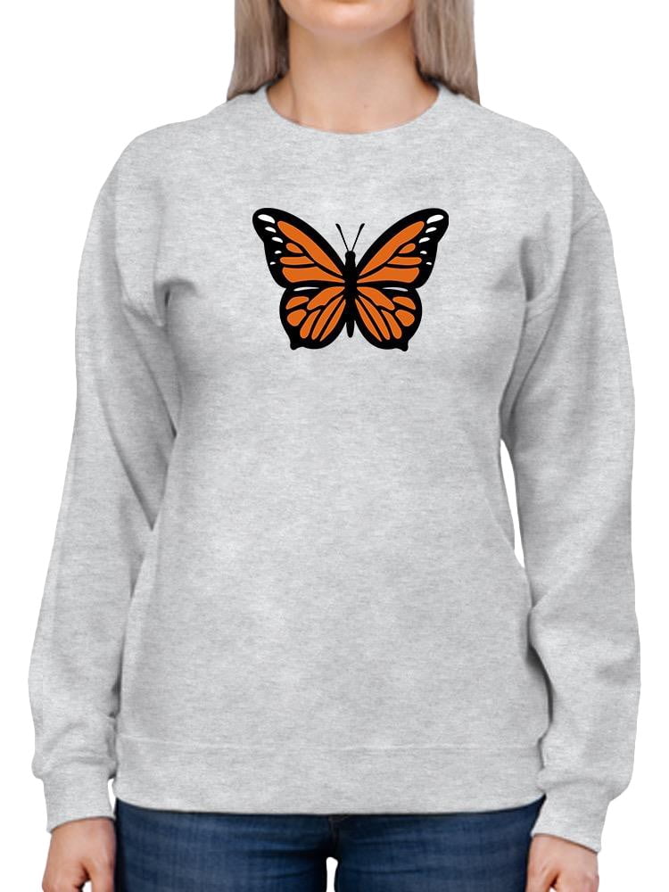 Monarch Butterfly Art Sweatshirt Women - Women Sweatshirt, Medium ...