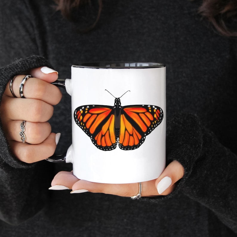 Monarch Butterfly Coffee Mug Nature Lover Gift - Walmart.com