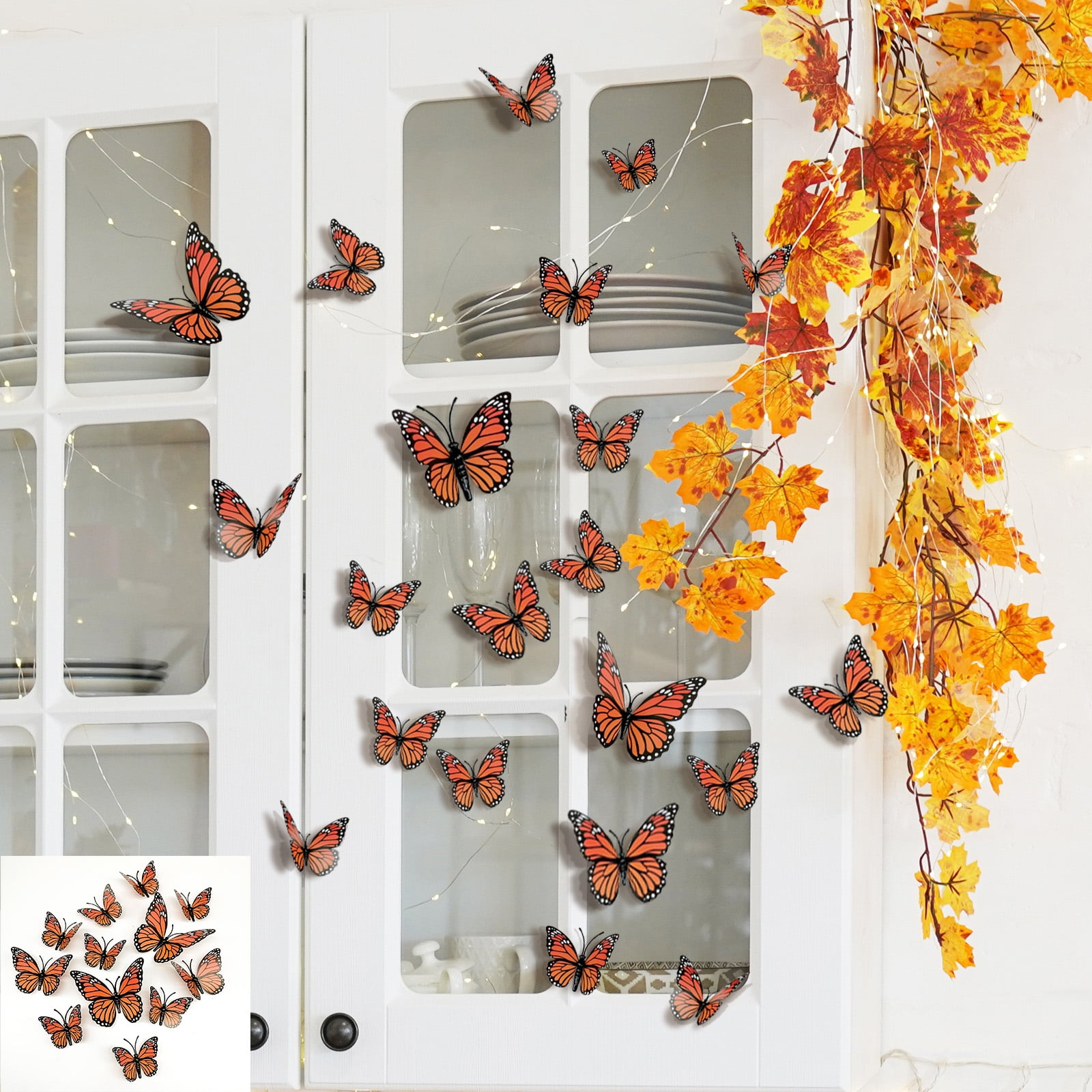 Monarch Butterfly Decoration 12 Pcs 3-Size Day of The Dead Decorations ...