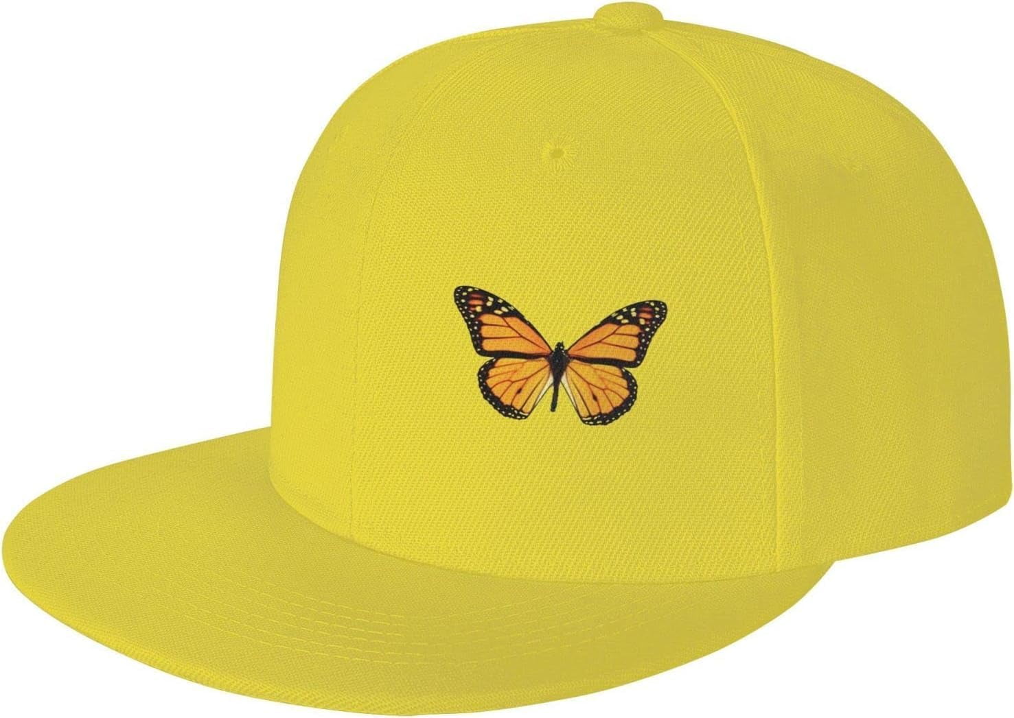Monarch Butterfly Flat Brim Baseball Cap Men's and Women's Adjustable ...