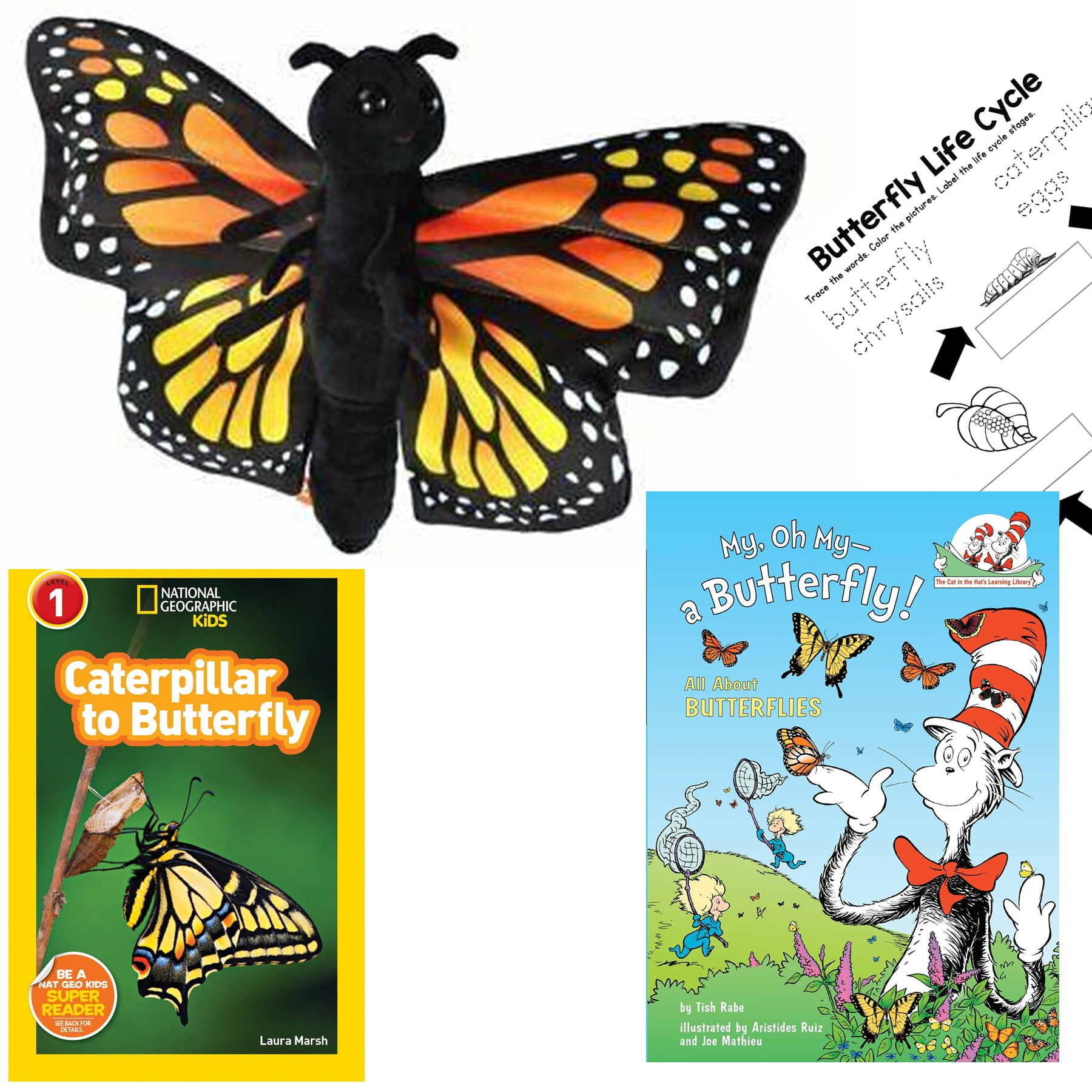 Monarch Butterfly Gift Set with Huggers Butterfly Toy Slap Bracelet ...