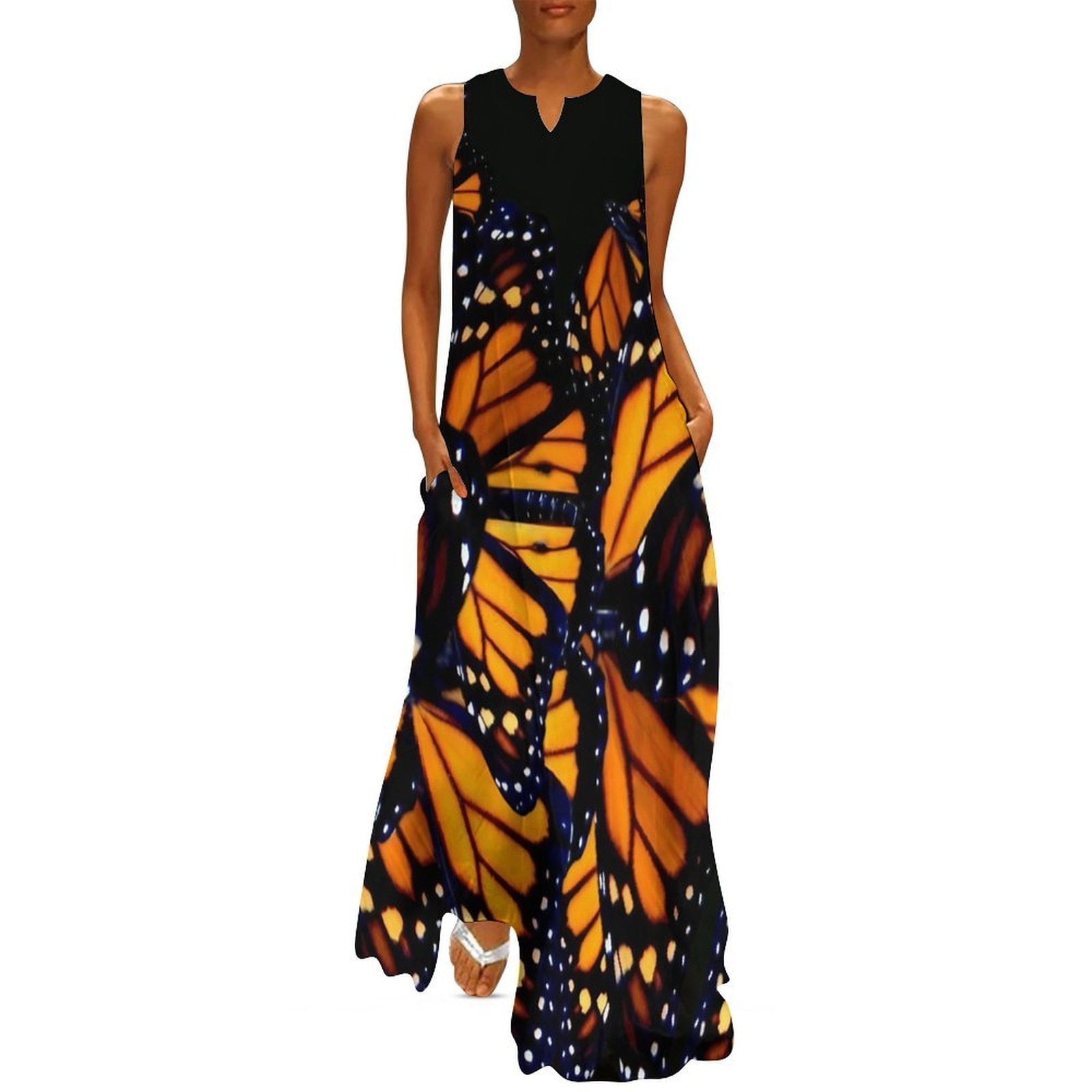 Monarch Butterfly Print Long Dress luxury evening dresses women ...