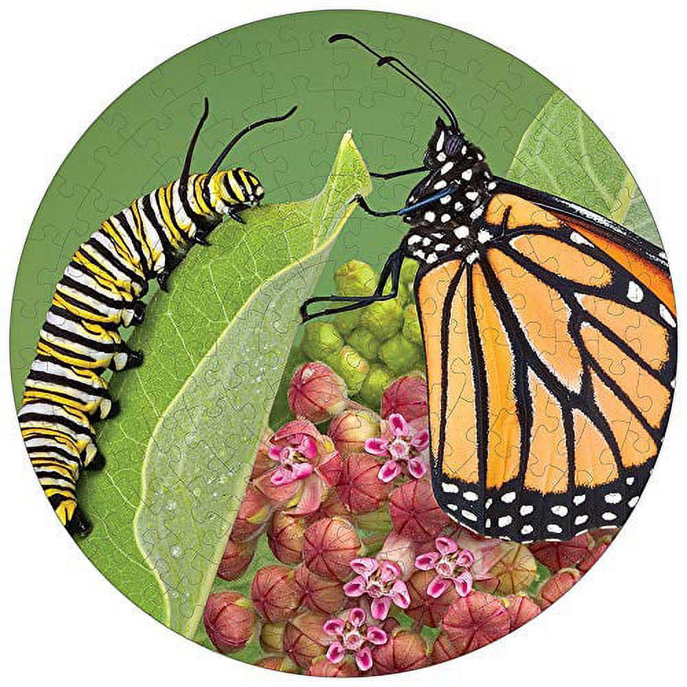 Monarch Butterfly Puzzle A-Round 140 piece Round Jigsaw Puzzle ...