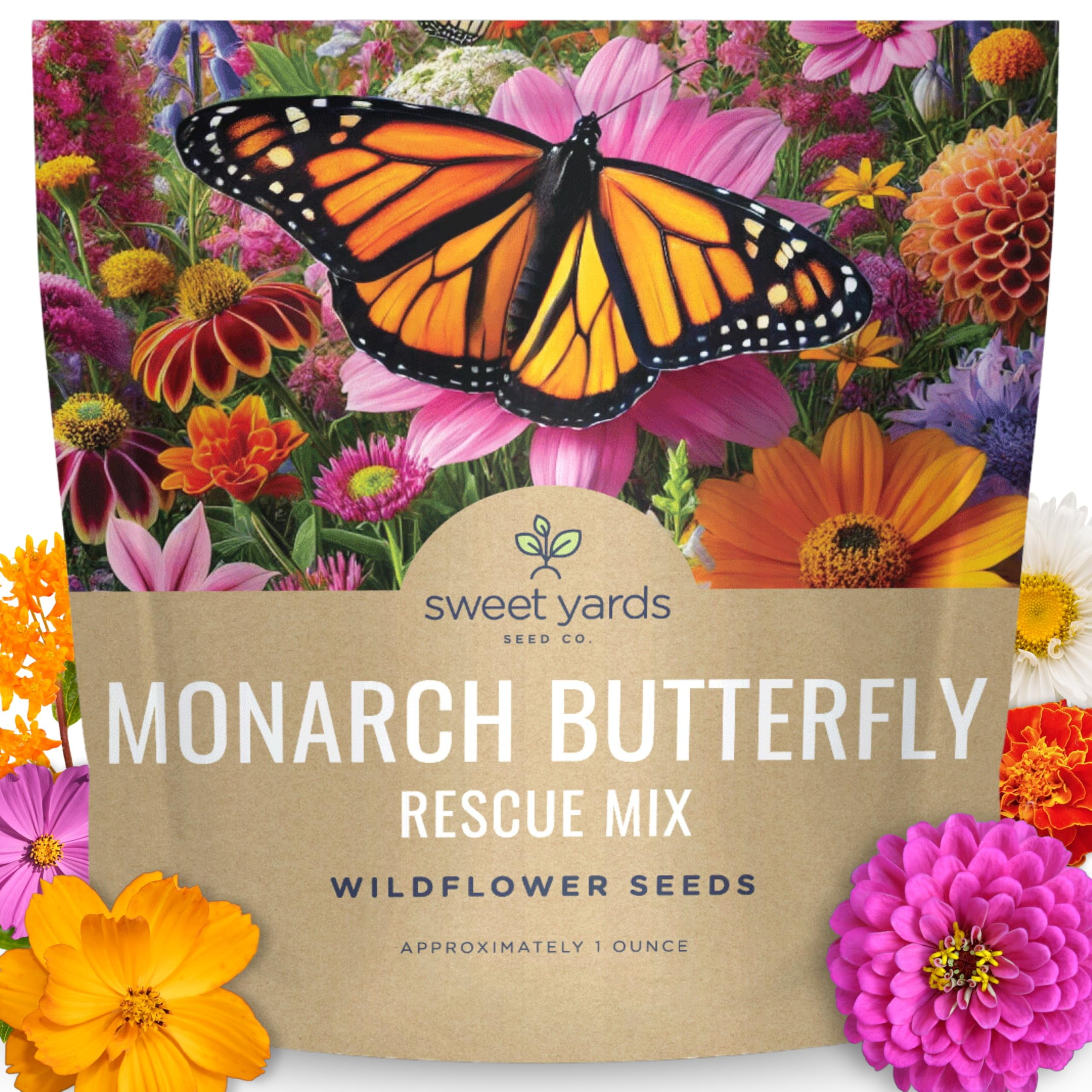 Monarch Butterfly Rescue Mix - Large MVR1 1 Ounce Packet - 11,000 ...