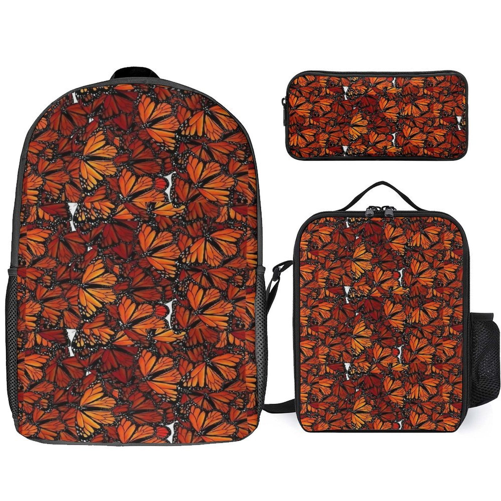 Monarch Butterfly Swarm 3D Printed 3pcs/Set Bags Laptop Daypack ...