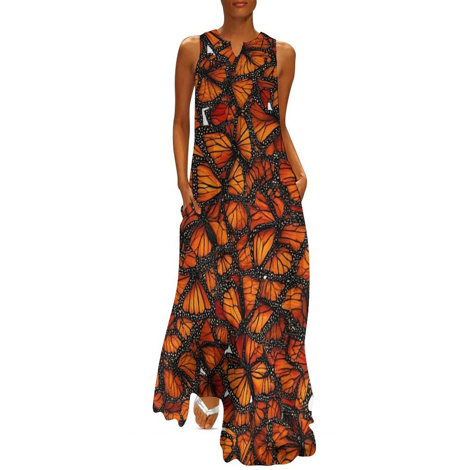 Monarch Butterfly Swarm Long Dress luxury evening dresses women ...