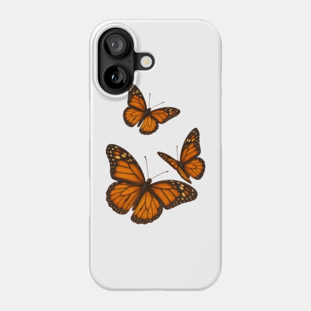Monarch Butterfly Trio Yellowjackets Inspired Case for iPhone 11,12,13 ...