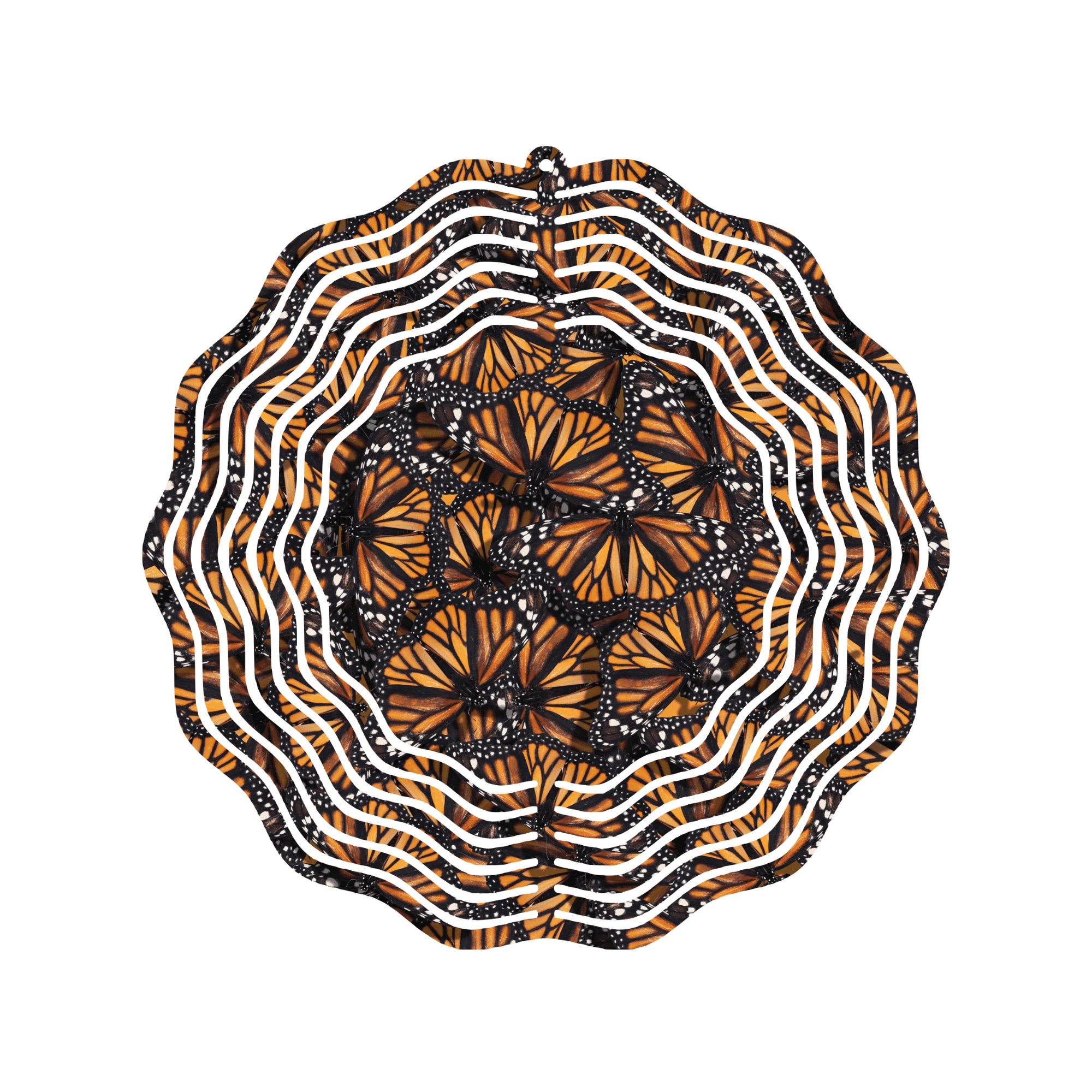 Monarch Butterfly Wind Spinner Metal 10" Round - Walmart Business Supplies