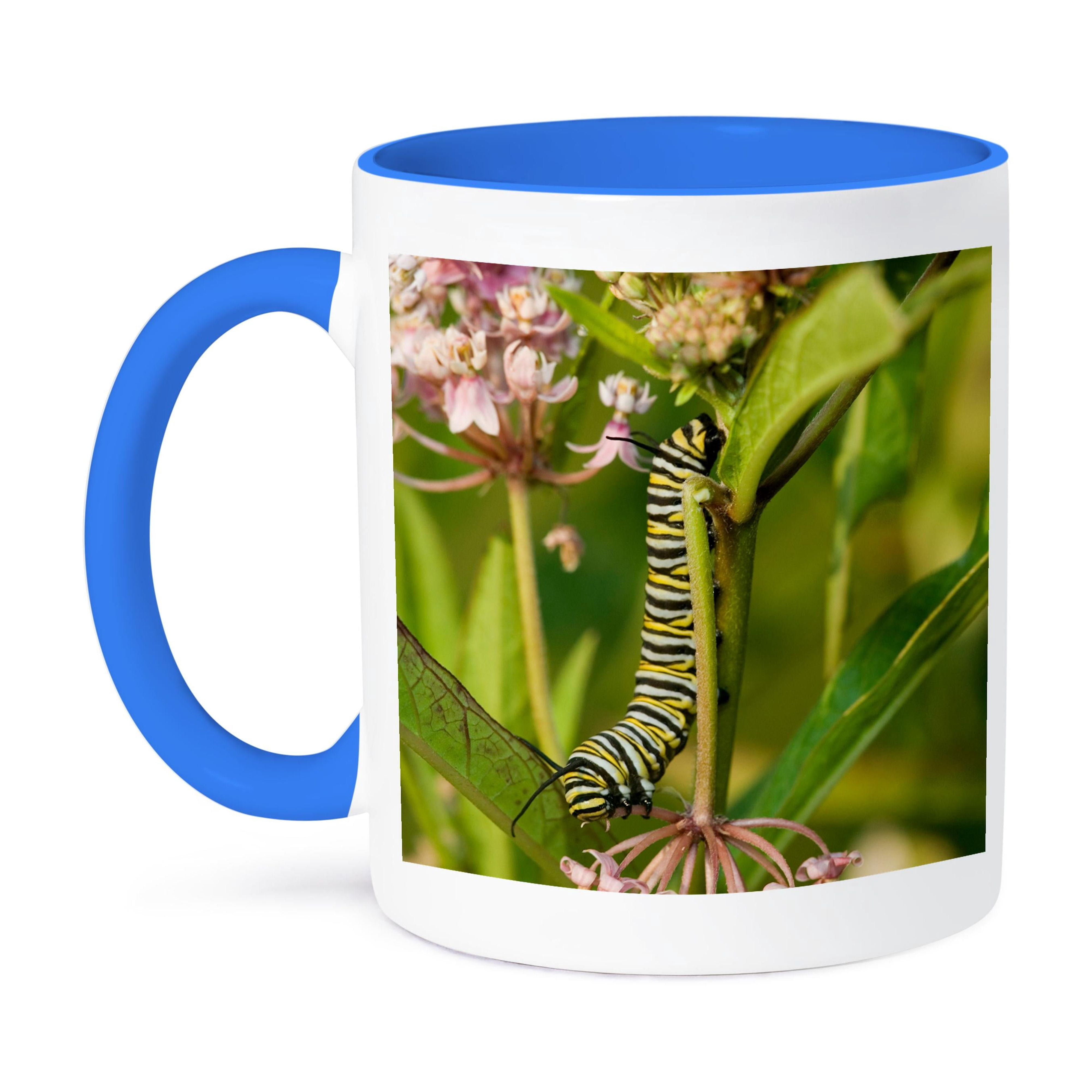 Monarch Caterpillar On Swamp Milkweed, Marion Co. Il, 15oz Two-Tone ...